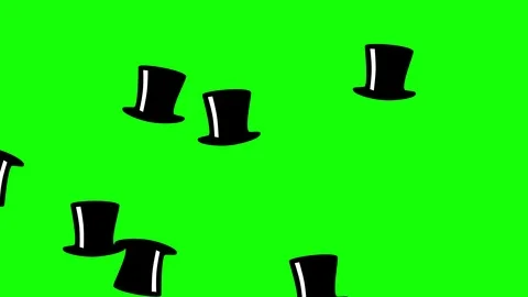 Green screen toss falling hat animation ... | Stock Video | Pond5