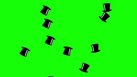 Green screen toss falling hat animation ... | Stock Video | Pond5
