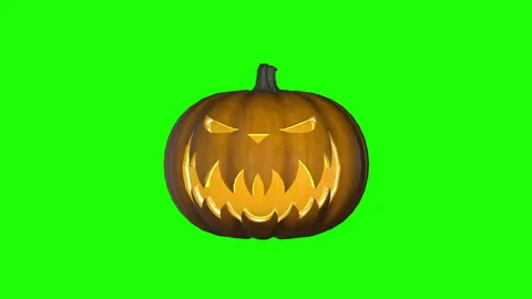 Green screen turning laughing pumpking h... | Stock Video | Pond5