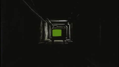 Green Screen TV Scary Tunnel Spooky Scen... | Stock Video | Pond5