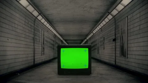 Green Screen TV Spooky Underground Subwa... | Stock Video | Pond5