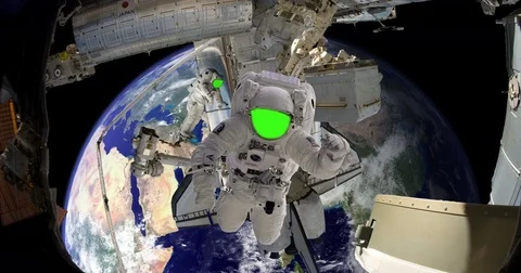 Green Screen View of Astronaut Spacewal... | Stock Video | Pond5