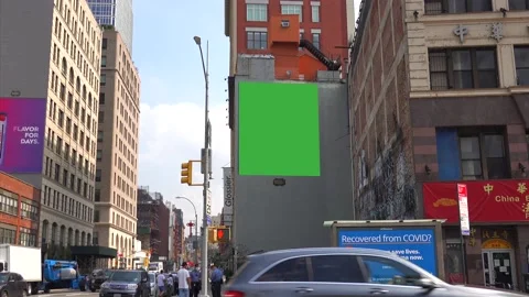 Green Screen View of Wall Advertising in... | Stock Video | Pond5