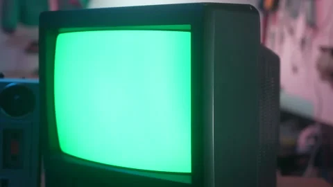 50S Vintage Television Green Screen Stock Video Footage | Royalty Free ...