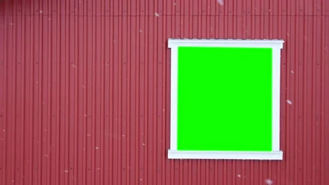 Green screen window with blank red conta... | Stock Video | Pond5