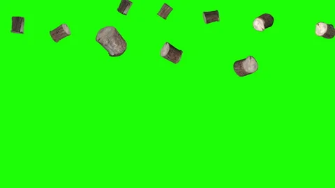Green screen wood timber logs firewood t... | Stock Video | Pond5