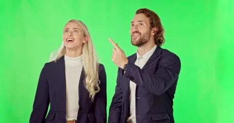 Green screen, wow and happy business peo... | Stock Video | Pond5