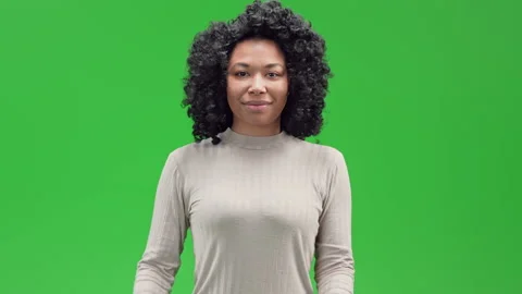 Green Screen young african female showin... | Stock Video | Pond5