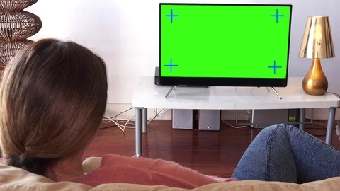Green Screen Zoom Out To Girl In Sofa Wa... | Stock Video | Pond5