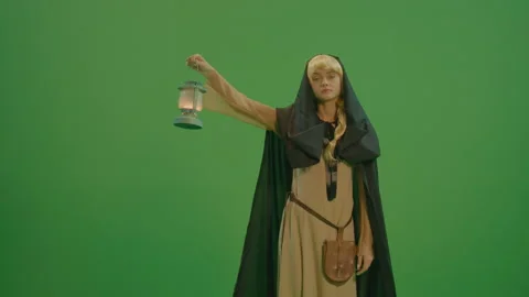 Green Screen.Portrait of a Fairy-tale Gi... | Stock Video | Pond5