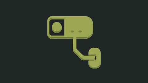 Green Security camera icon isolated on b... | Stock Video | Pond5