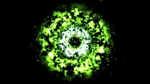 Green shock wave animation of energy bal... | Stock Video | Pond5