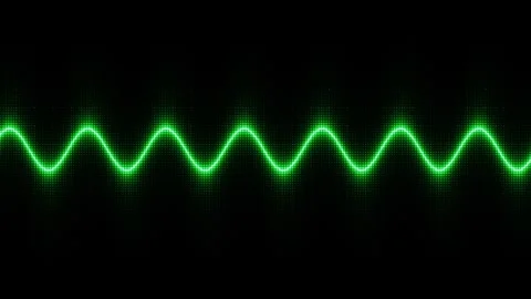 Green Sine Wave Energy Wave Frequency Di... | Stock Video | Pond5