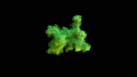Green Smoke Effect Blowing Across on Bla... | Stock Video | Pond5