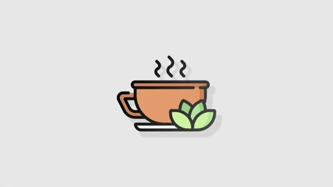 Green Tea icon animation alpha | Stock Video | Pond5