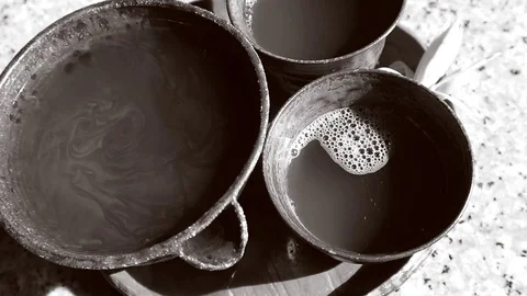 Green tea with smoke on granite table, B... | Stock Video | Pond5