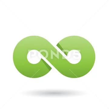 Green Thick Infinity Symbol Vector Illustration: Graphic #95729517