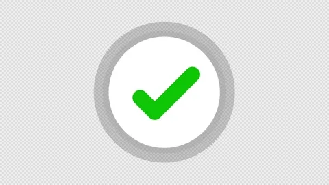 Green Tick Check Mark Icon animation. | Stock Video | Pond5