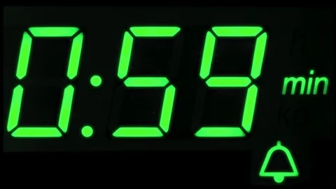 Green timer 60 seconds countdown | Stock Video | Pond5