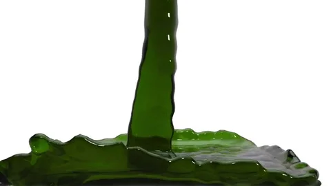 Water Pour Liquid Green Screen Stock Video Footage | Royalty Free Water ...
