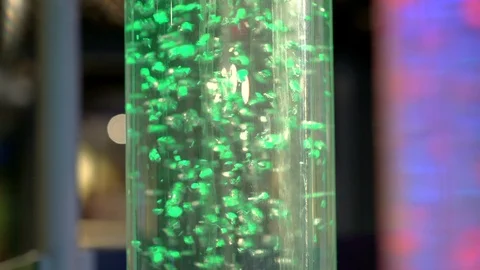 Green tube of air air bubbles background... | Stock Video | Pond5