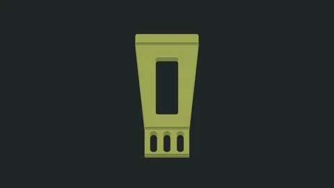Green Tube of toothpaste icon isolated o... | Stock Video | Pond5