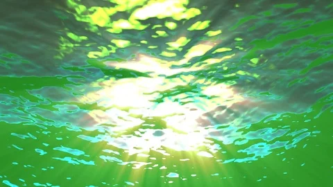 Green Underwater Water Surface Waves Mot... | Stock Video | Pond5