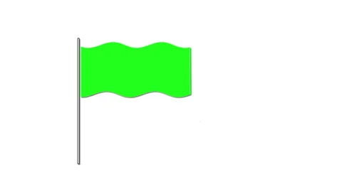 Green waving flag animation. Seamless lo... | Stock Video | Pond5