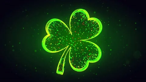 Green Yellow Red Shiny Three Leaf Clover... | Stock Video | Pond5