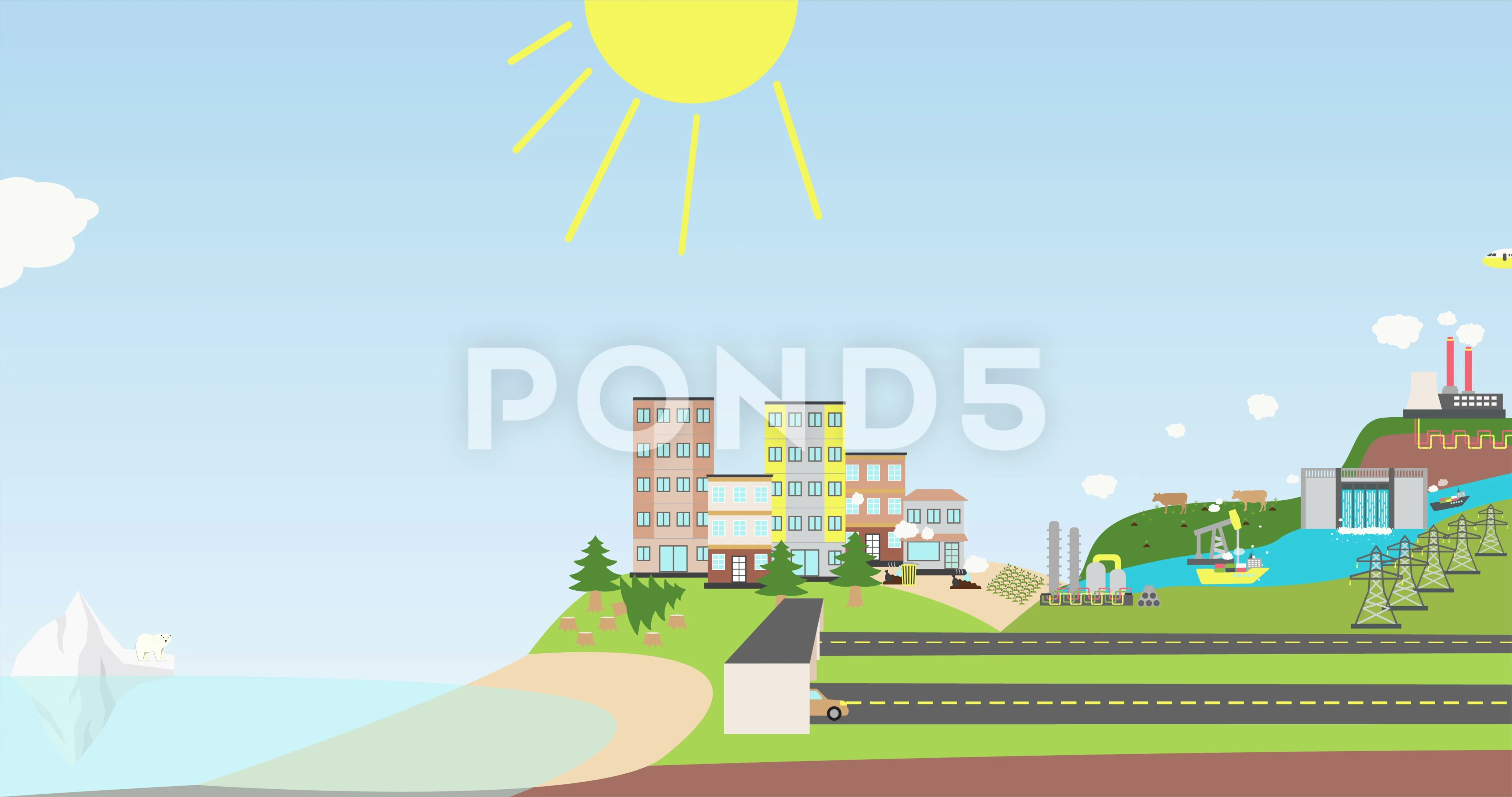 Greenhouse Effect Cartoon Greenhouse Effect Free Vector Clipart