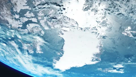Greenland Arctic from Space with Shrinki... | Stock Video | Pond5