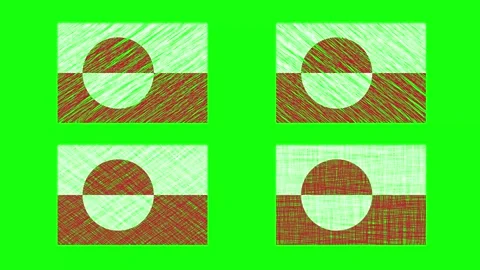 Greenland Scribble Animation on Green Sc... | Stock Video | Pond5