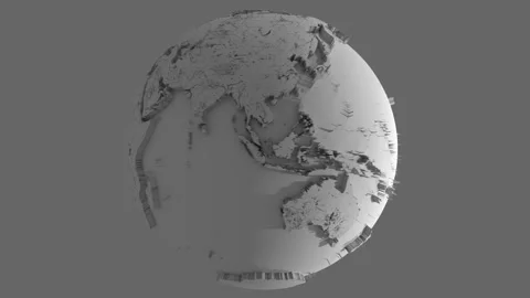 Grey Earth Globe with Matte Seamless Loo... | Stock Video | Pond5