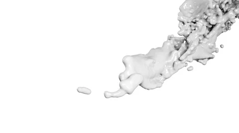 grey fluid splash in motion. in slow mot... | Stock Video | Pond5