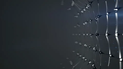 Grey glass network structure on edge sea... | Stock Video | Pond5
