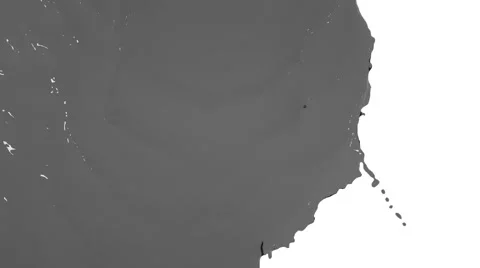 grey liquid flows from above and fills t... | Stock Video | Pond5