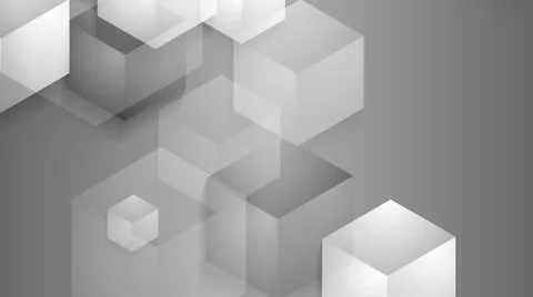 Grey moving cube shapes loopable video a... | Stock Video | Pond5