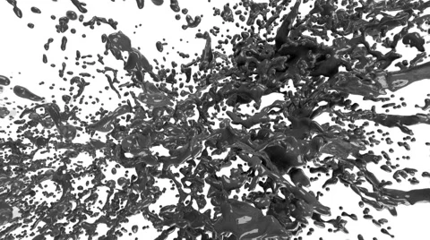 grey splash. big splashes in slow motion... | Stock Video | Pond5