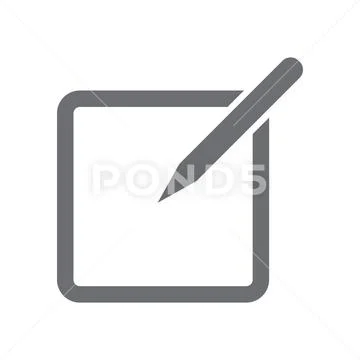 Grey vector compose email icon isolated on white background ...