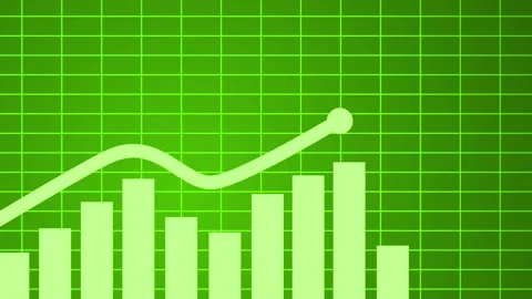 Grid with Bar and Line Graph Animation, ... | Stock Video | Pond5