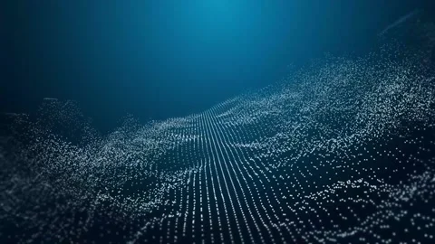 Grid dot matrix particle system | Stock Video | Pond5