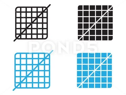 Off the Grid icon black and white vector outline sign: Royalty Free ...