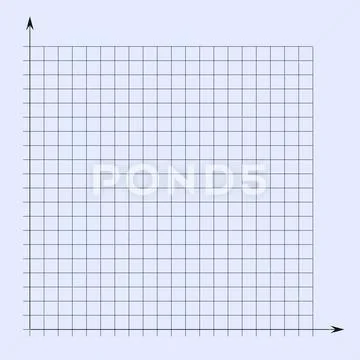 Grid paper. Mathematical graph. Cartesian coordinate system with x-axis ...
