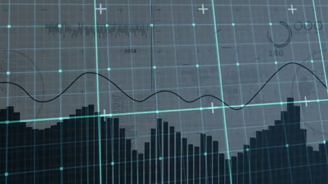 Grid stretching triggers bars rising and... | Stock Video | Pond5