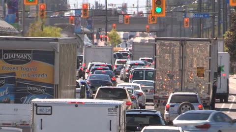 Gridlock traffic jam in summer heatwave | Stock Video | Pond5