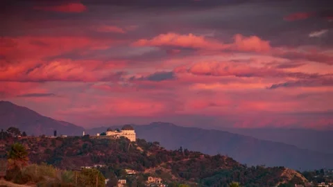 Griffith Observatory in Hollywood Hills ... | Stock Video | Pond5