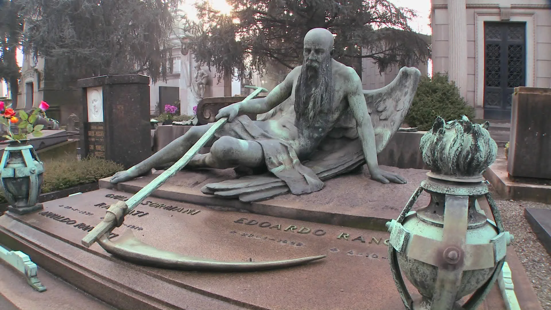 Grim Reaper Cemetery Statue