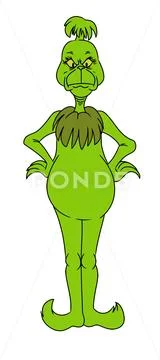 The grinch character grumpy green color illustration: Graphic #97095925