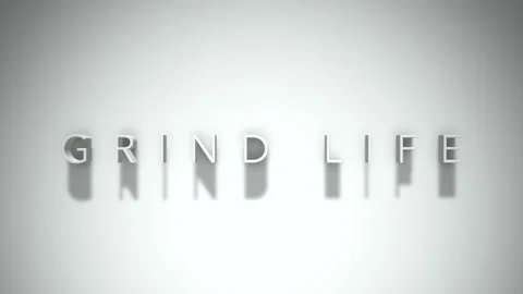 grind life 3D title animation with shado... | Stock Video | Pond5