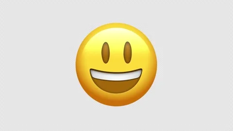 Grinning Face Animated Emoji on a Transp... | Stock Video | Pond5